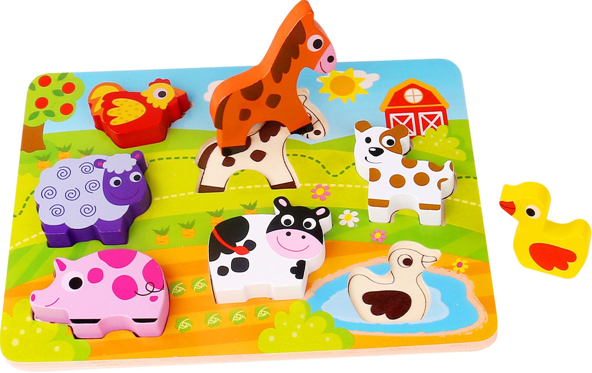 Chunky Farm Puzzle | Wooden Puzzles – The Toy Room